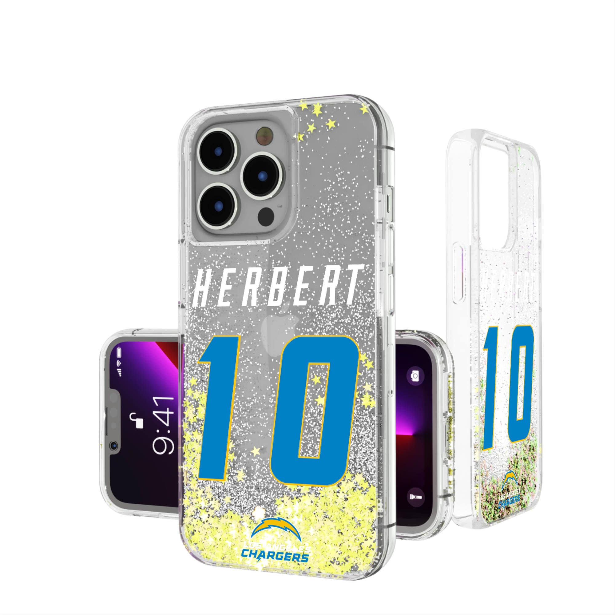 Keyscaper NFL Justin Herbert Los Angeles Chargers iPhone Glitter Phone ...
