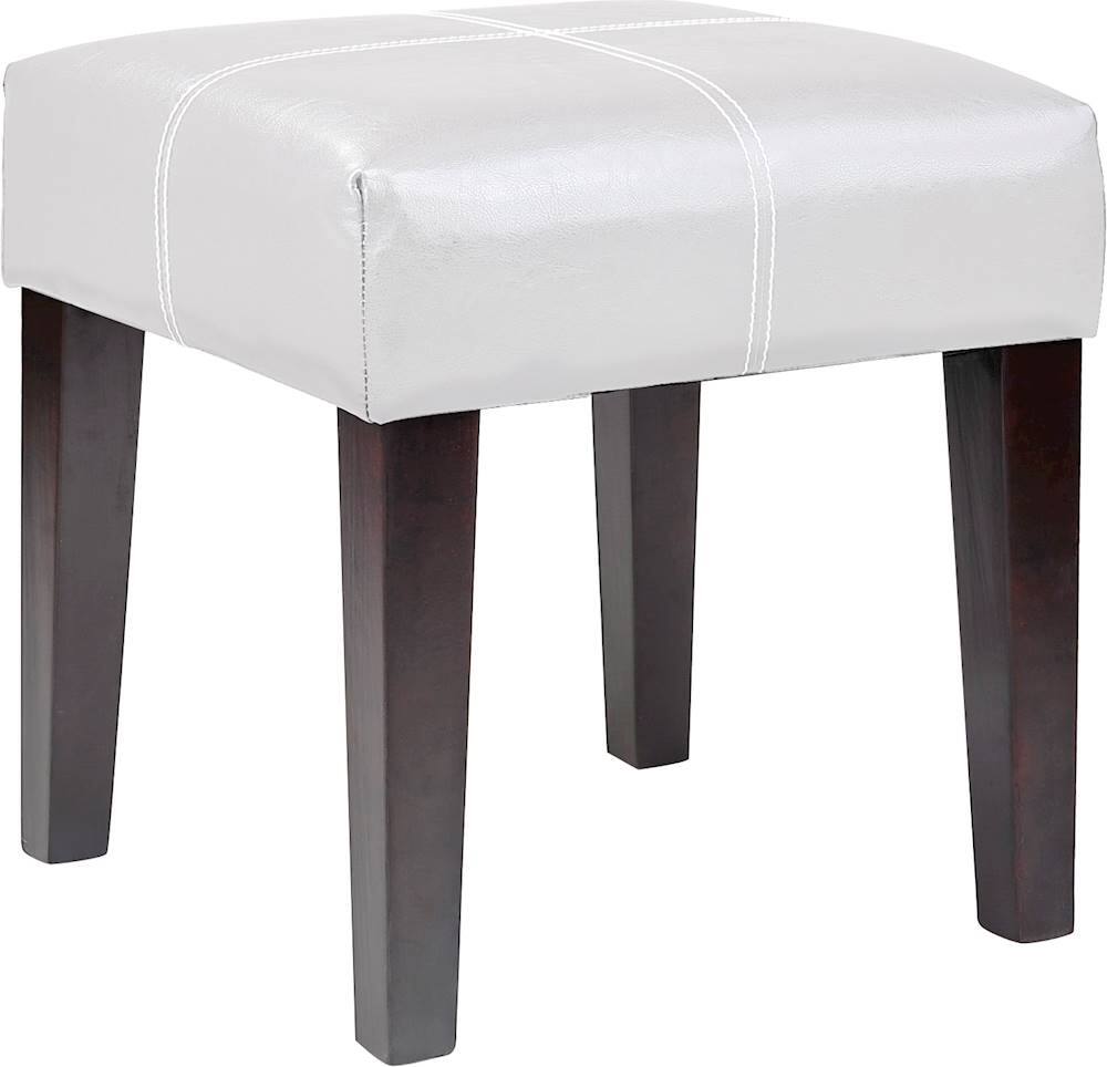 Best Buy: CorLiving Antonio Square Bench White/Dark Espresso LAD-219-O
