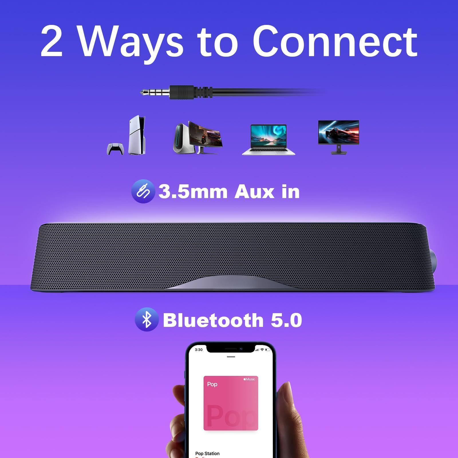 Cozy Serene Usb Computer Speakers Hifi Sound Quality Bar Usb Pc 5.0 And ...