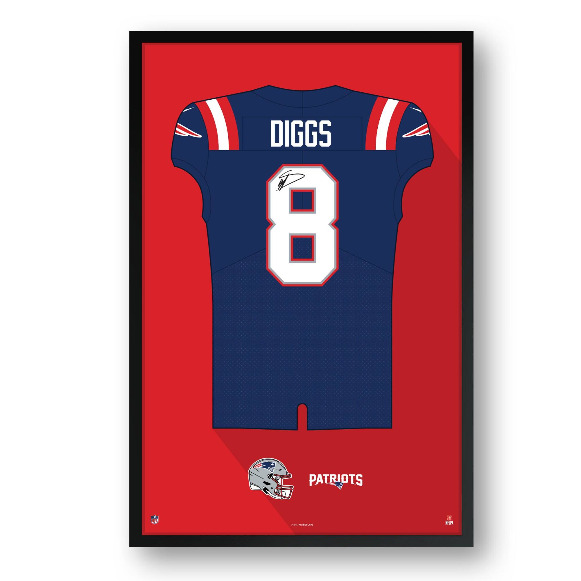 Sporticulture Stefon Diggs Facsimile Signature Framed Jersey Art Print ...