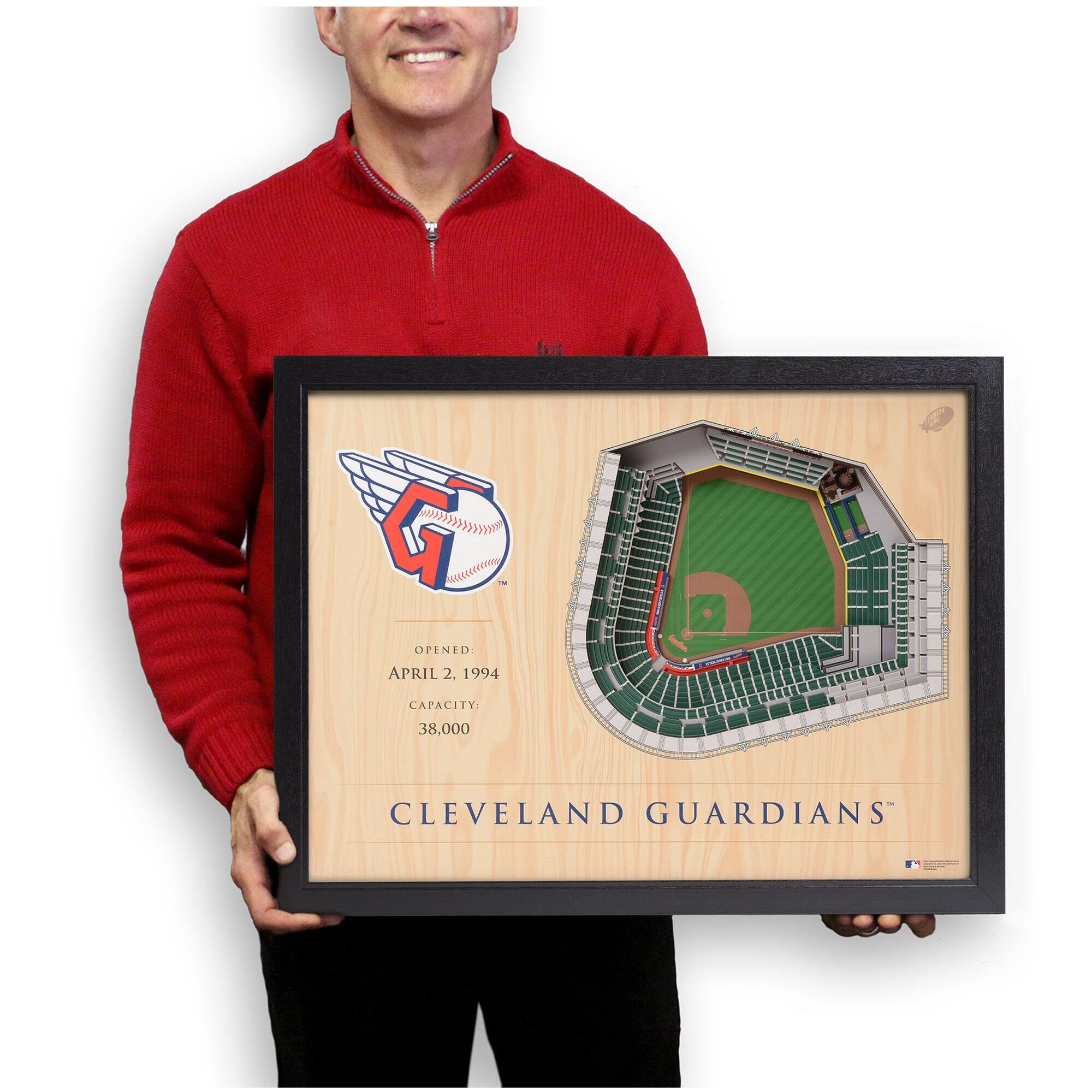 YouTheFan Cleveland Guardians 25.5" x 19.5" Progressive Field Stadium ...