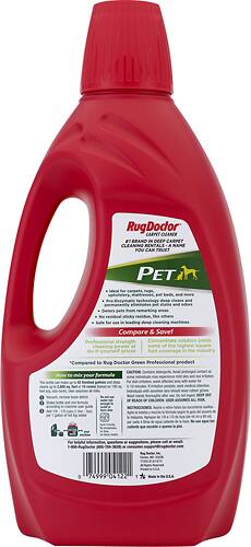 Customer Reviews: Rug Doctor Pro Pet Formula 64-Oz. Carpet Cleaner Red ...