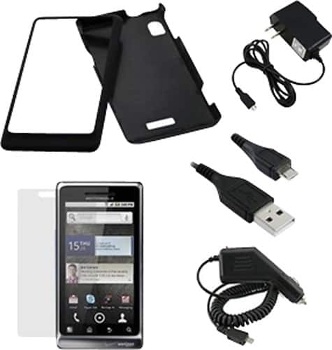 Best Buy: Fosmon Bundle Rubberized Hard Case for Motorola DROID 2 ...