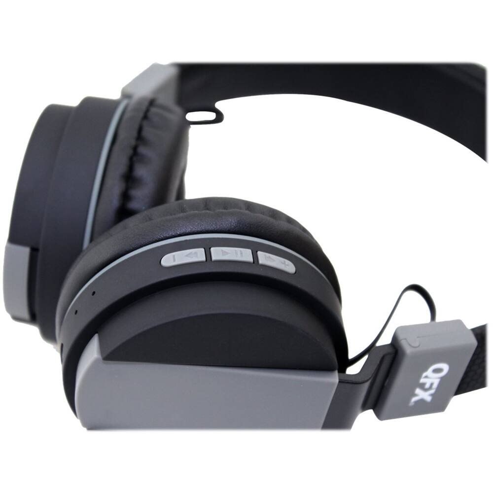 Best Buy: QFX Wireless On-Ear Headphones Black H-255