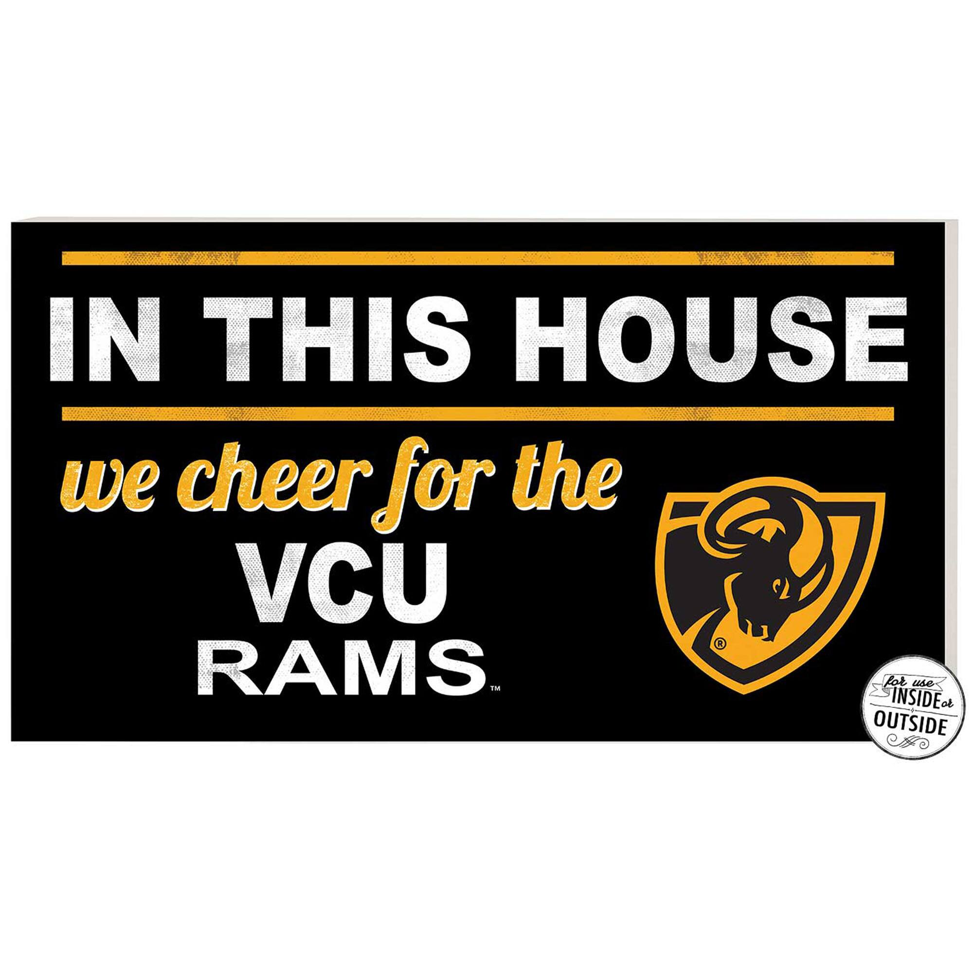 Jardine VCU Rams 11" x 20" Indoor/Outdoor In This House Sign Black ...