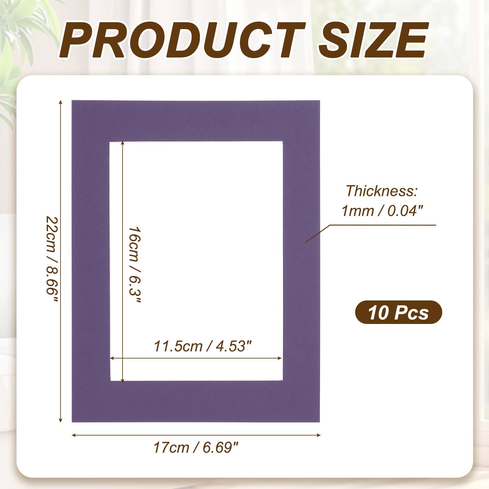 Unique Bargains 10pcs Picture Frame Mats, 9x7 Inch Angled Cut Board for ...