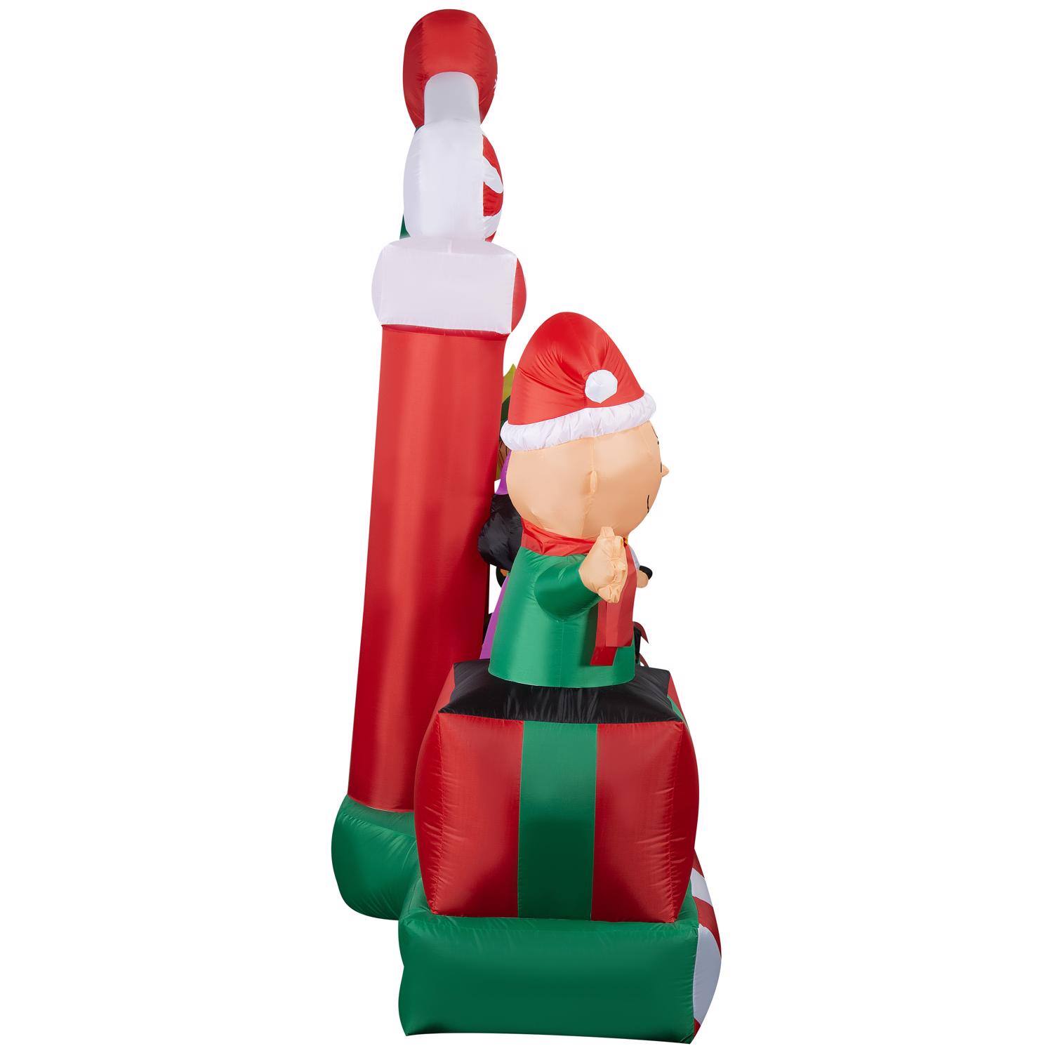 Gemmy Airblown Giant Christmas Inflatable Peanuts Gang Christmas Stage ...
