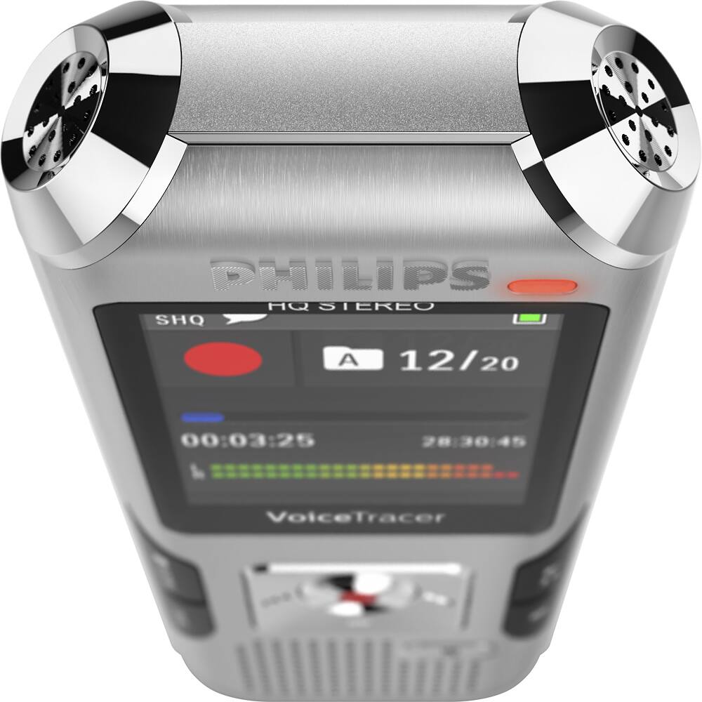 Best Buy: Philips Voice Tracer Audio Recorder Silver shadow/chrome DVT4010