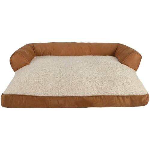 Petspaces Faux Suede Couch Pet Bed (Large) Brown 13511-01 - Best Buy