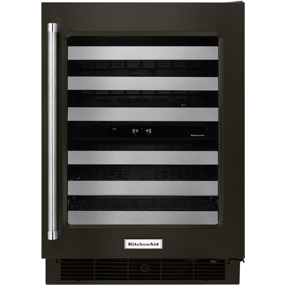 KitchenAid 46 Bottle Wine Cooler Black stainless steel KUWR304EBS ...