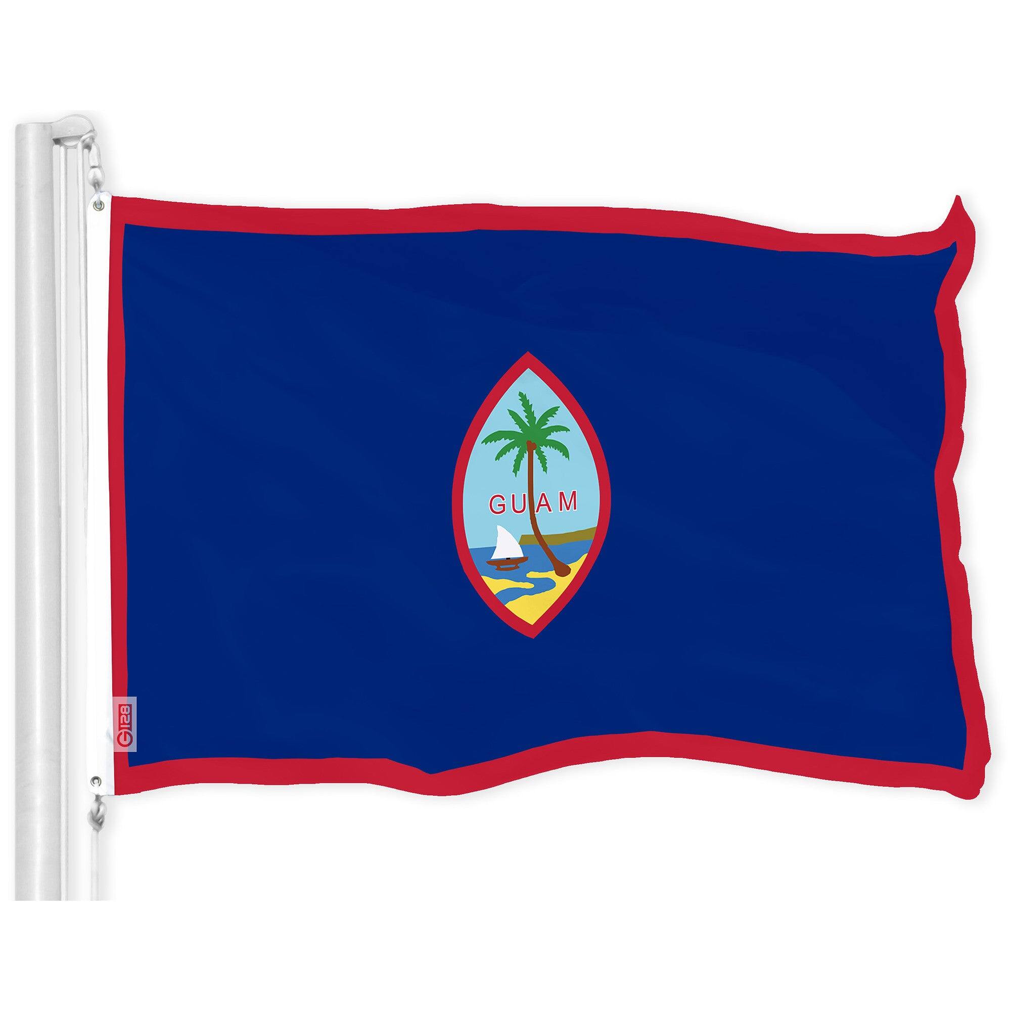G128 Guam Guamanian Flag, 3 x 5 ft Printed 300D Polyester Assorted ...