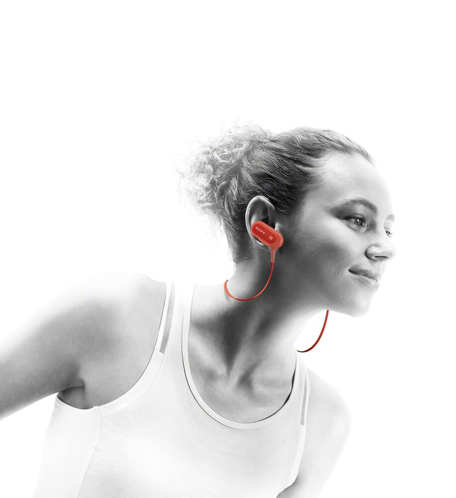 Best Buy: Sony XB50BS Extra Bass Sports Wireless In-Ear Headphones Red ...