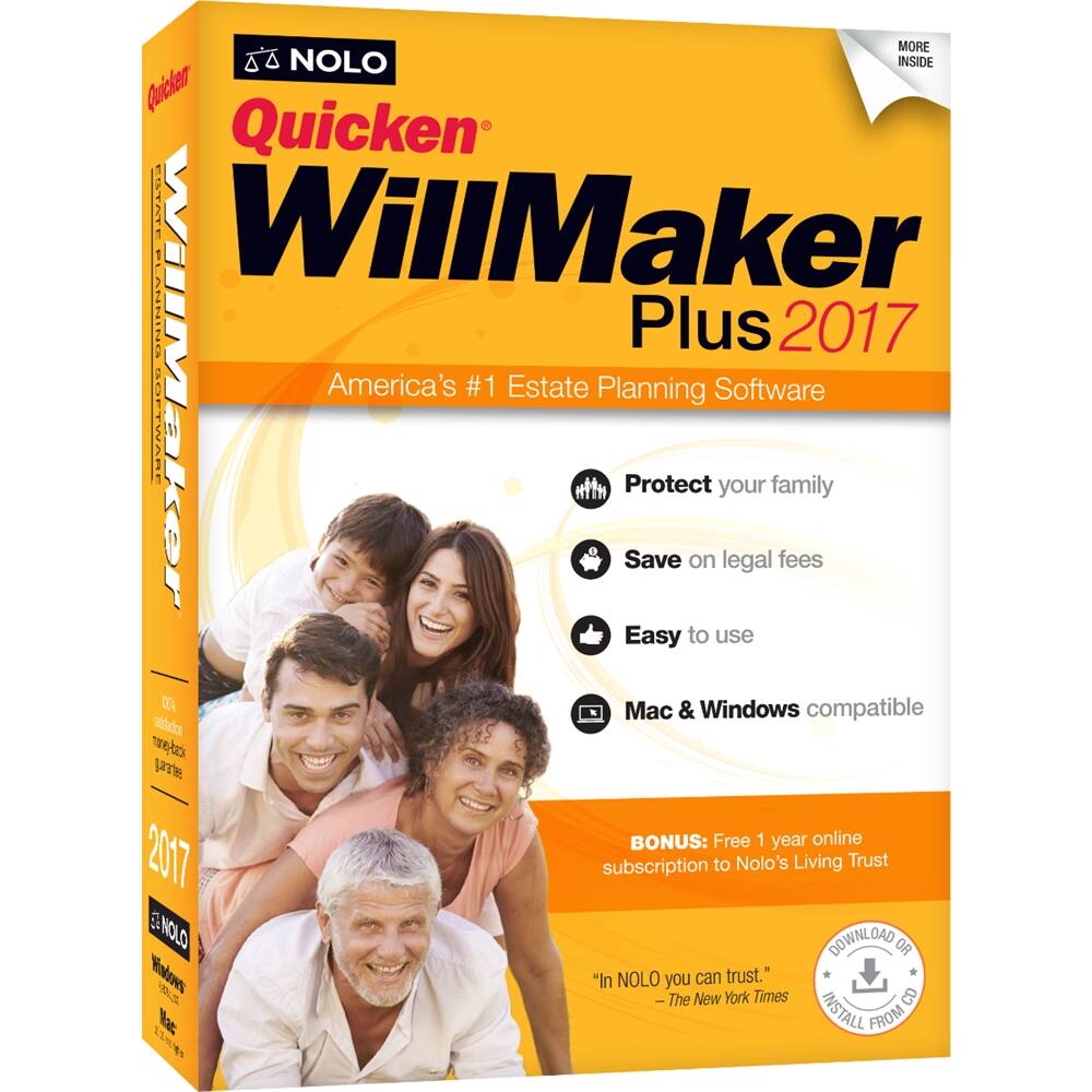 Customer Reviews: Nolo Quicken WillMaker Plus 2017 Mac OS, Windows ...