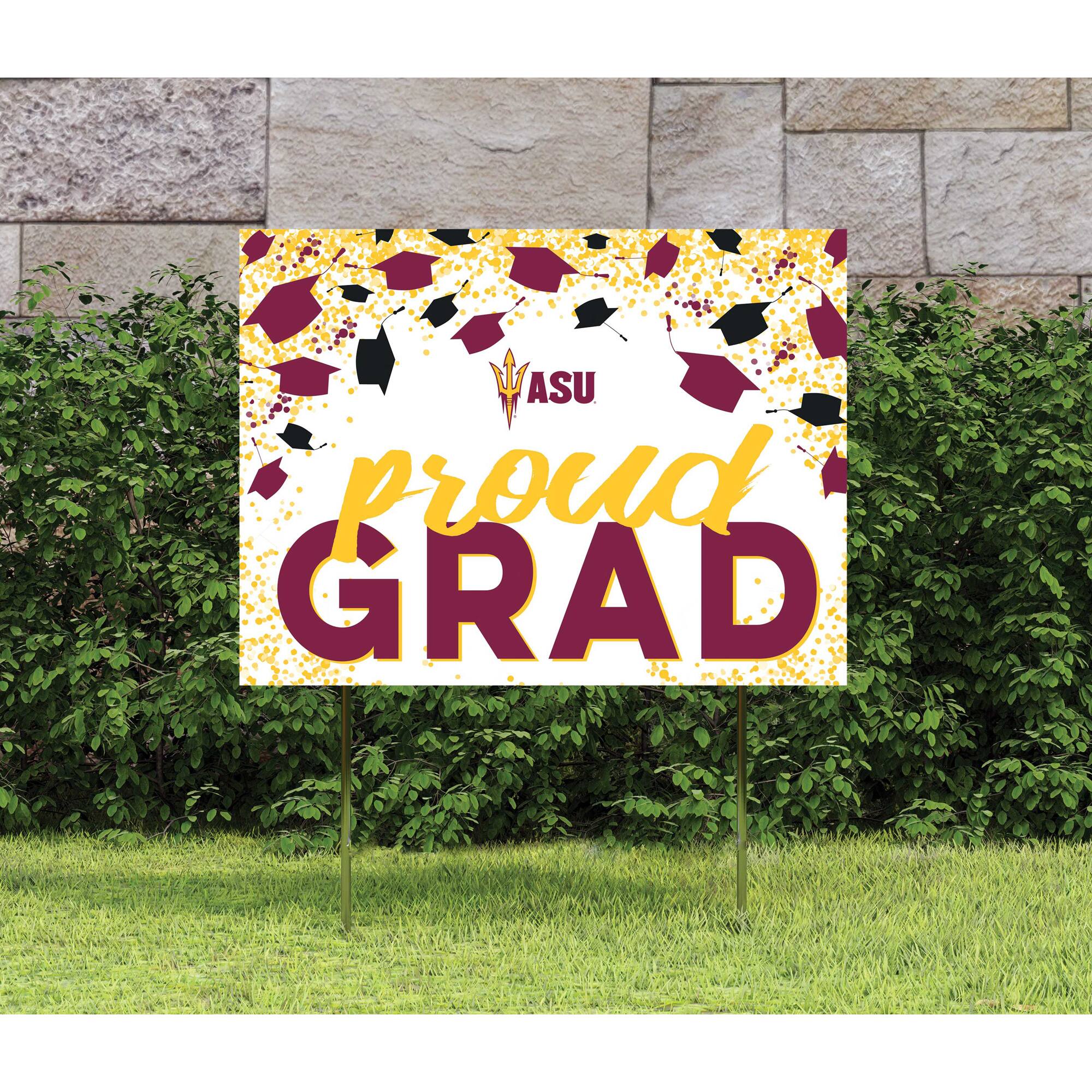 Jardine Arizona State Sun Devils 18'' x 24'' Grad Yard Sign White ...