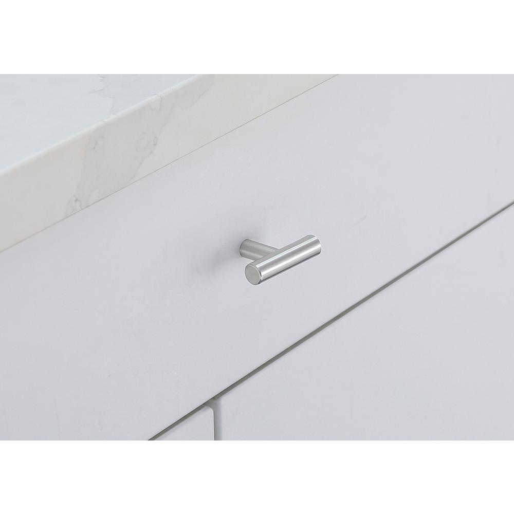 Elegant Decor Quinn T Pull Multipack (set of 10) Brushed Nickel ...
