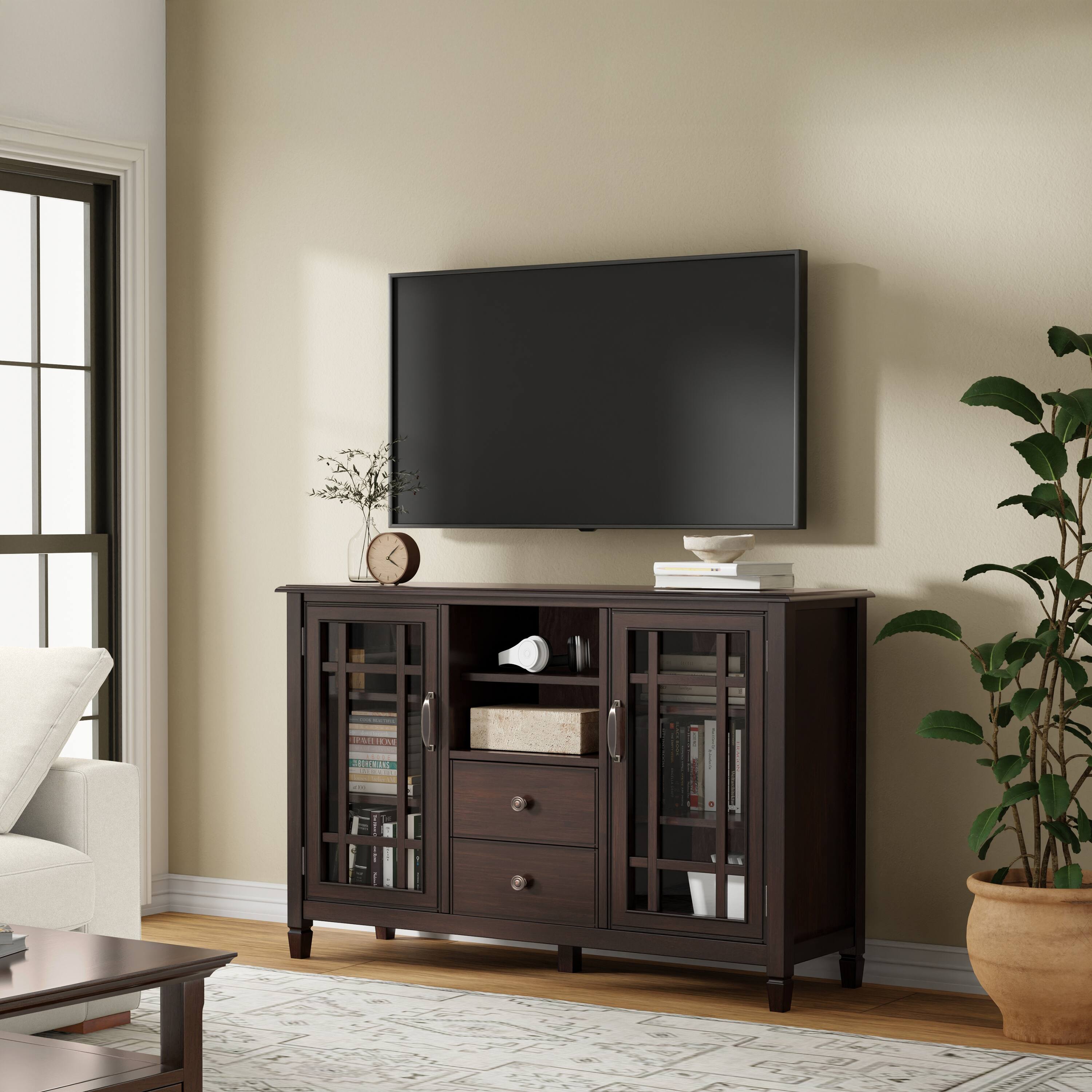Simpli Home Connaught SOLID WOOD 53 inch Wide Traditional TV Media ...