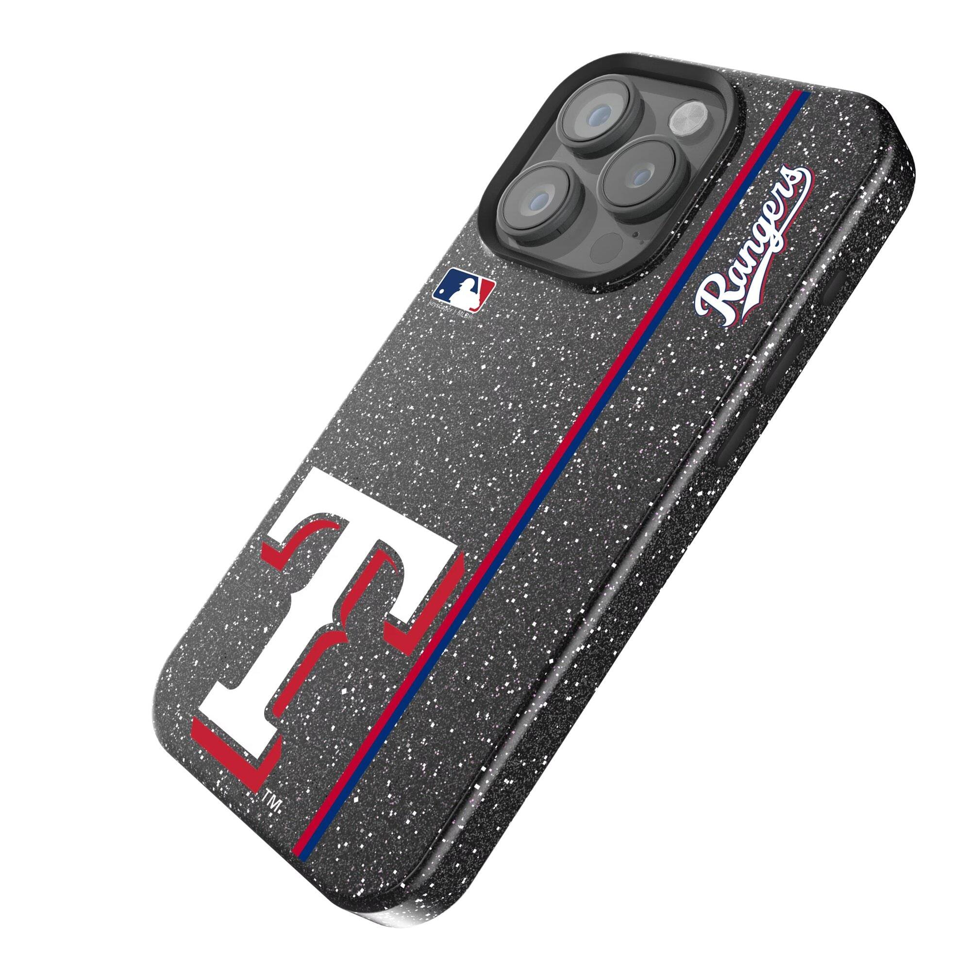 Keyscaper MLB Texas Rangers iPhone Bling Case 15 Pro Black 202263887 ...