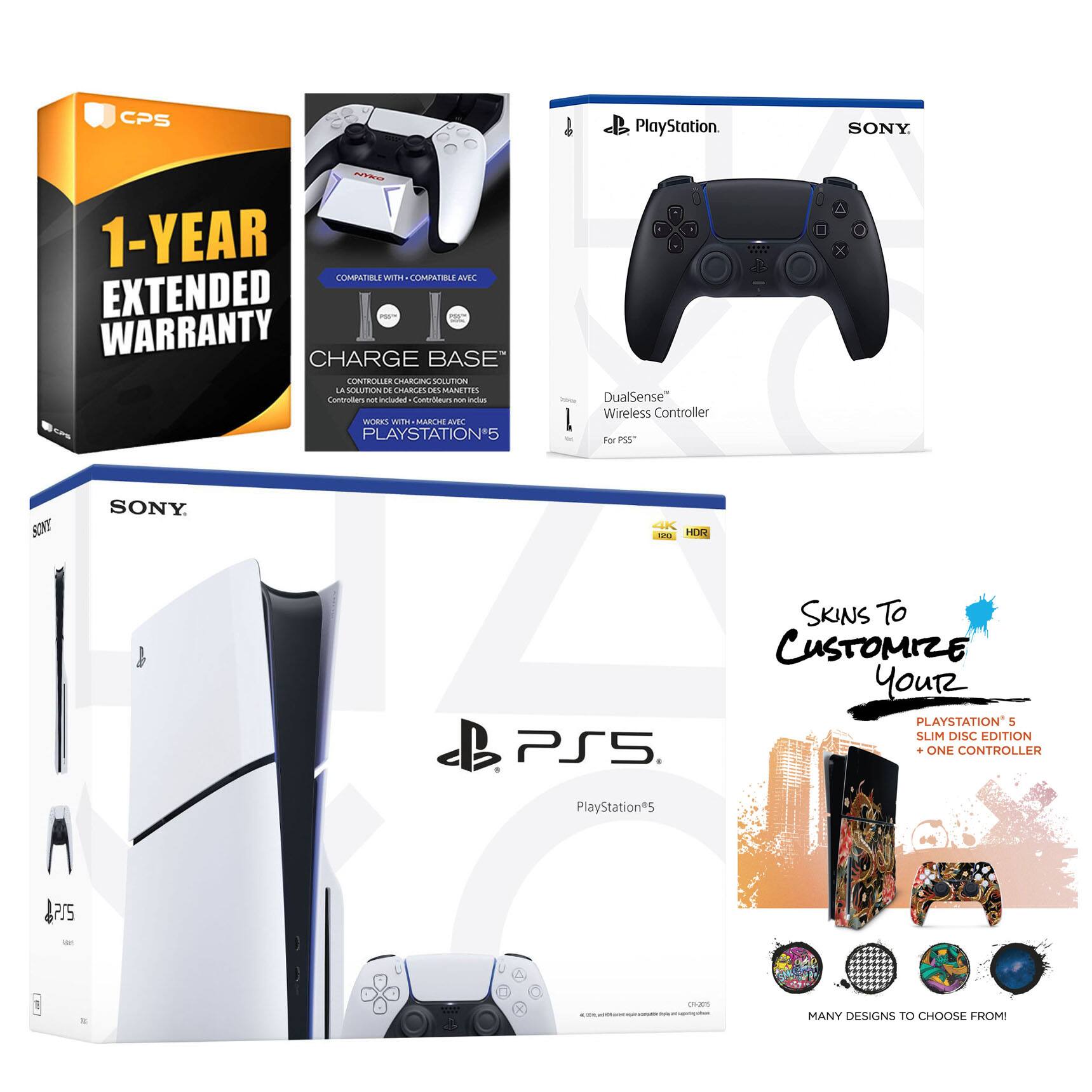 Playstation 5 Slim Disc with Extra Controller, Charging Dock and ...