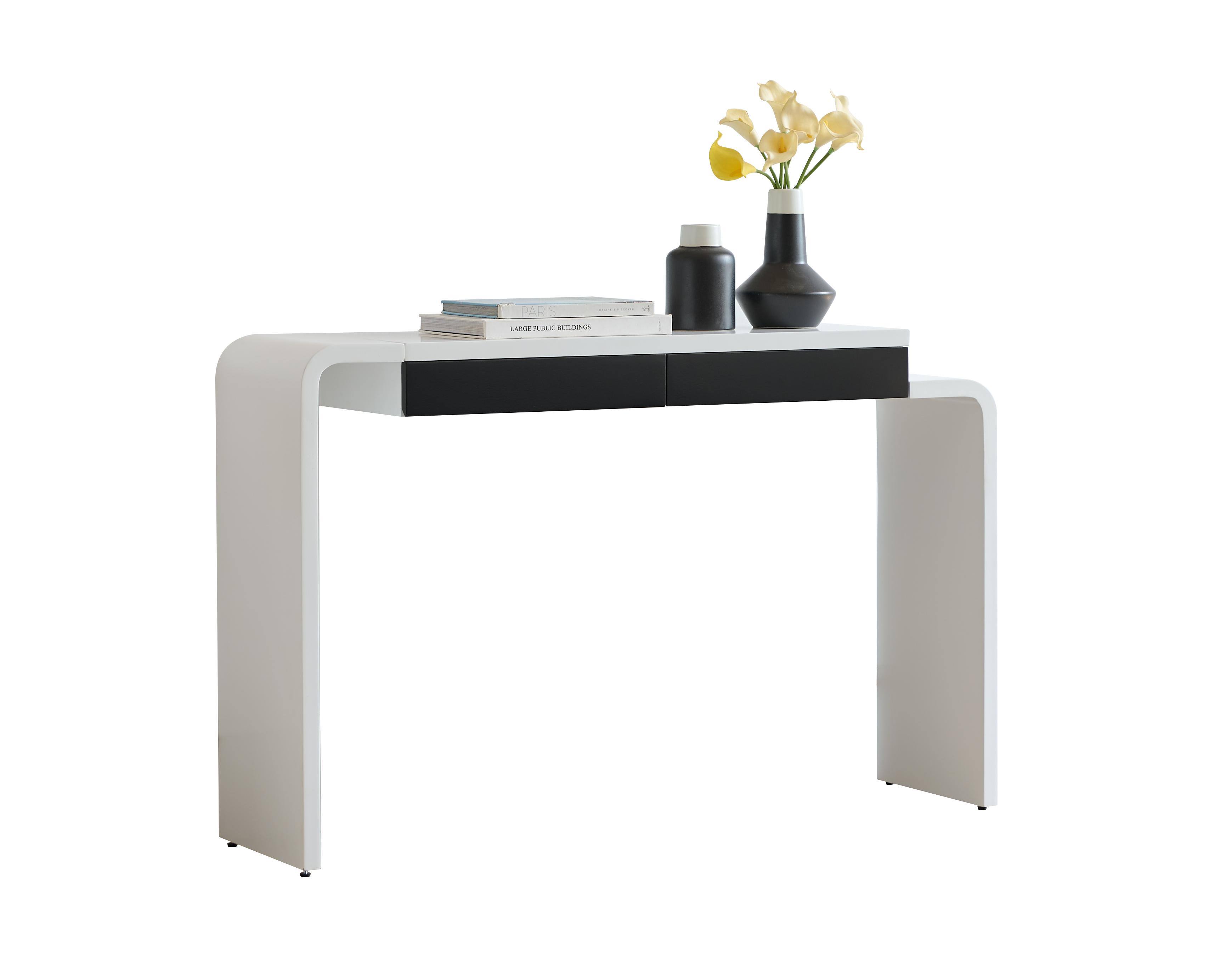 Kings Brand Furniture Yuma Wooden Rounded Silhouette Console Table ...