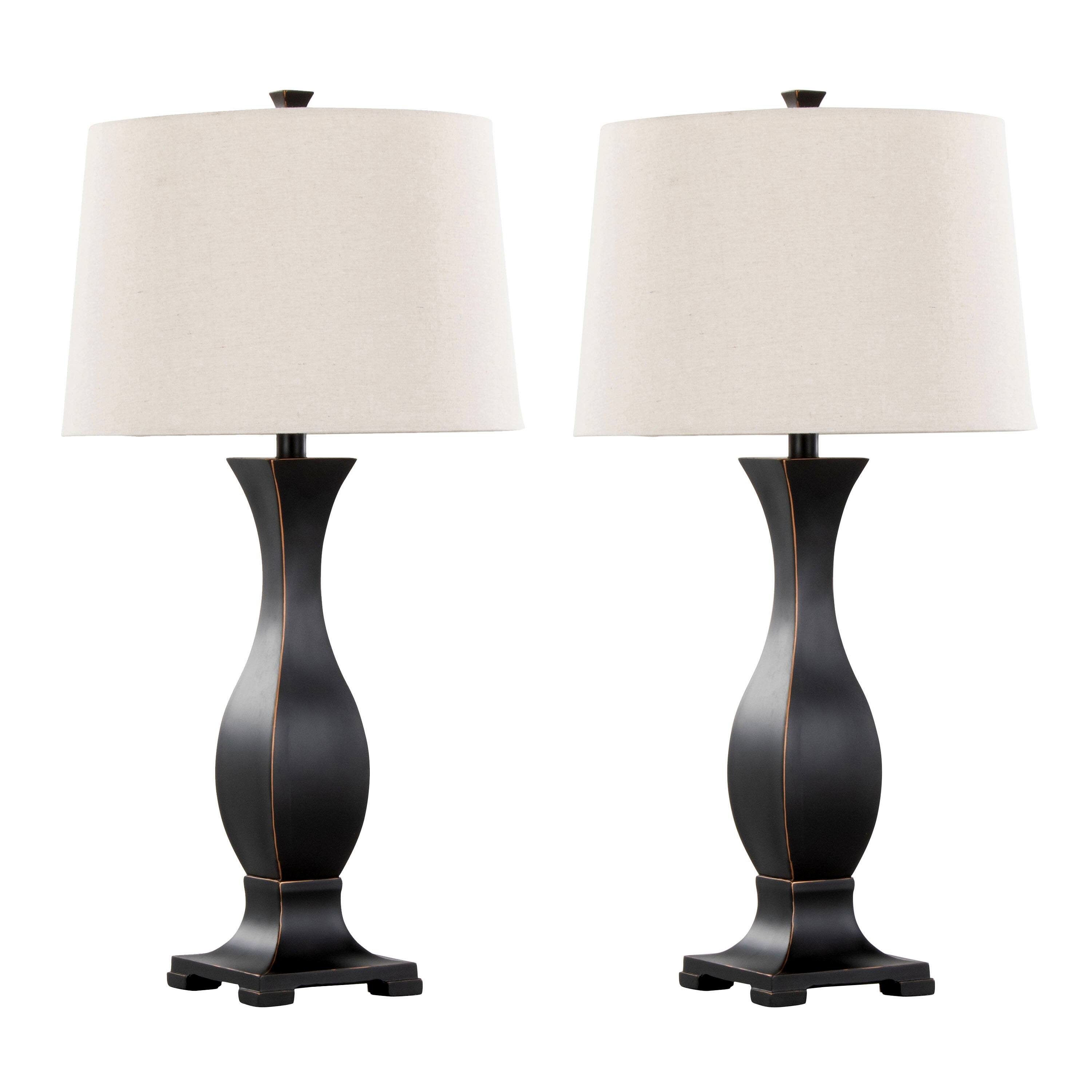 APRILSOUL Riley 29in Contemporary Polyresin Table Lamp in Oil Rubbed ...