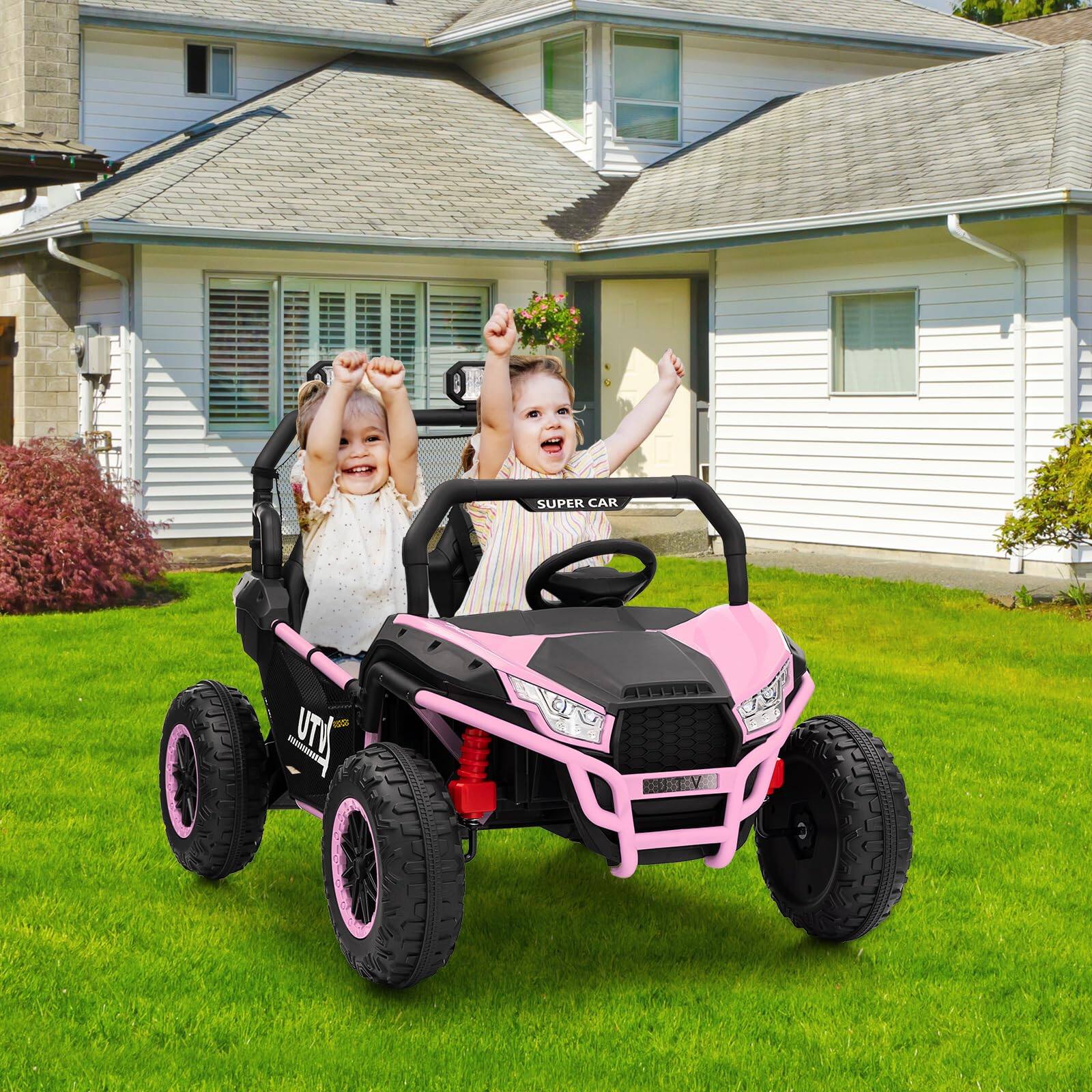 Acekool 24V Kids Electric Car, 2 Seater UTV Off Road Vehicle with ...