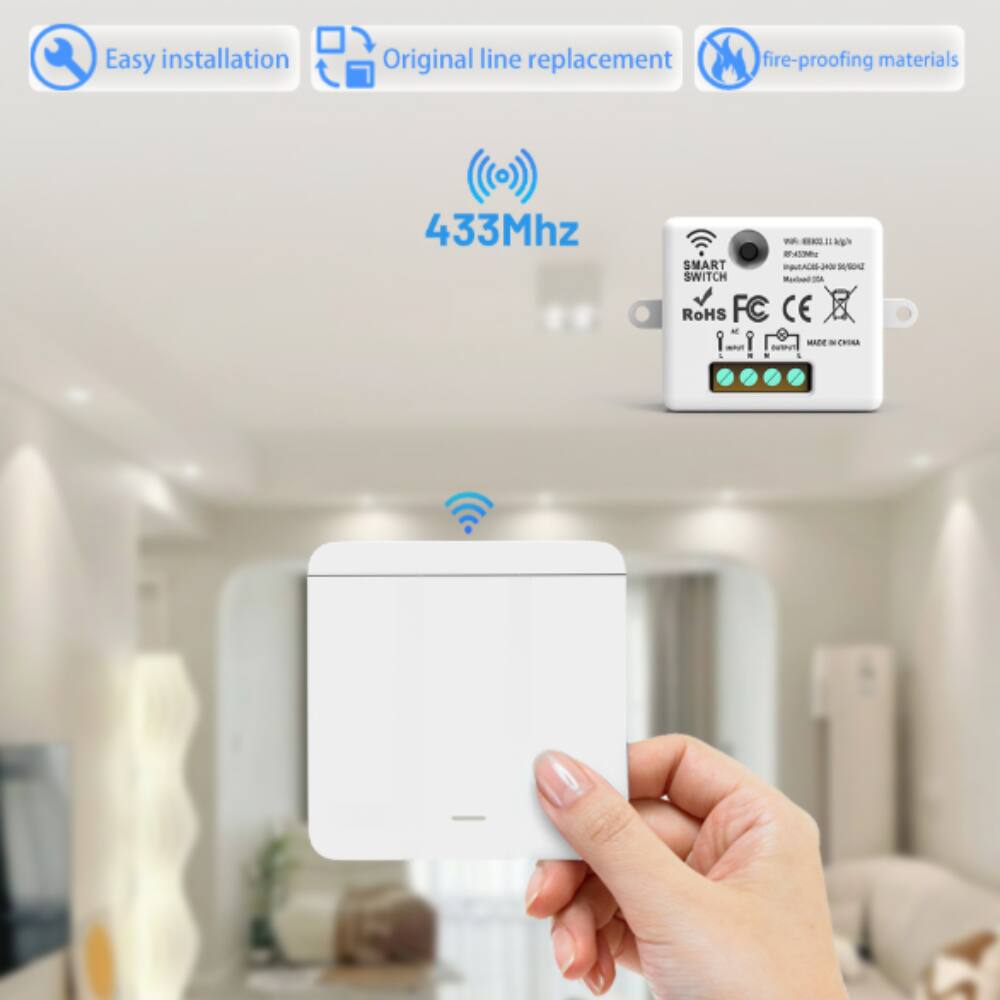 Auledio 2 Group Wireless Switch Control Module，Remote Control Wall ...