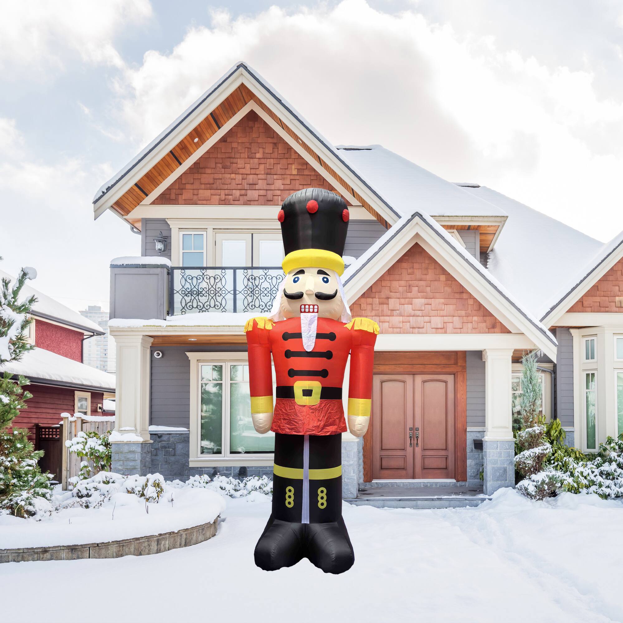 Northlight Lighted Inflatable Nutcracker Soldier Commercial Outdoor ...