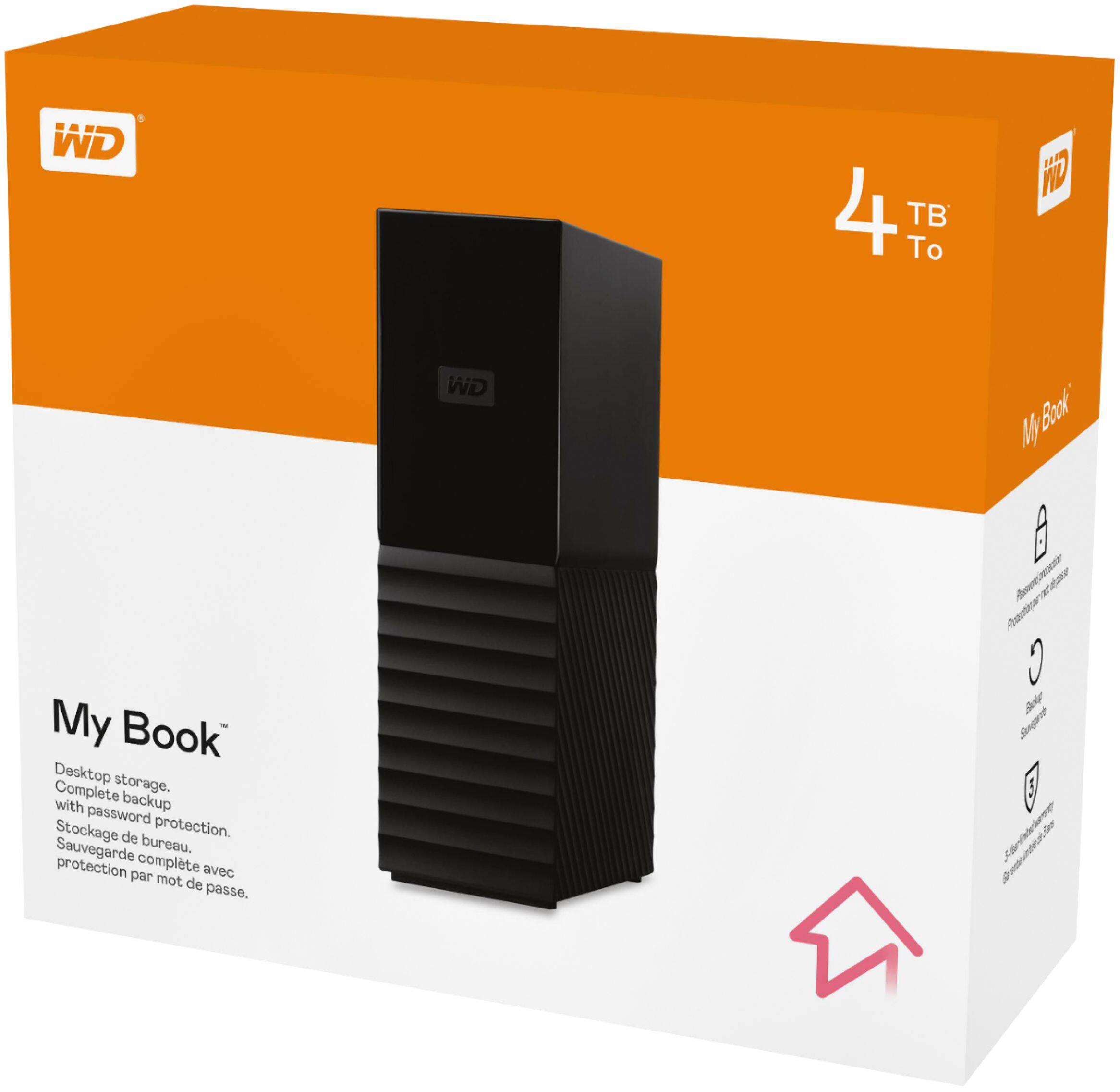WD My Book 4TB External USB 3.0 Hard Drive Black WDBBGB0040HBK-NESN - Best Buy