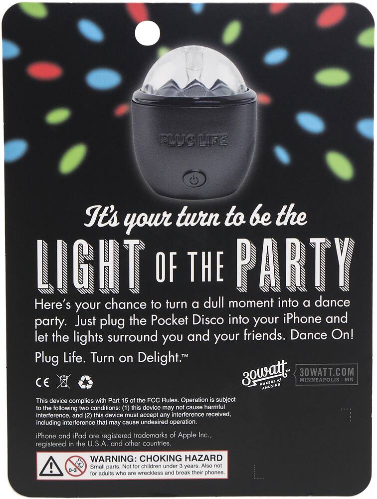 Best Buy: Plug Life Pocket Disco Mirror Ball Black WA502005