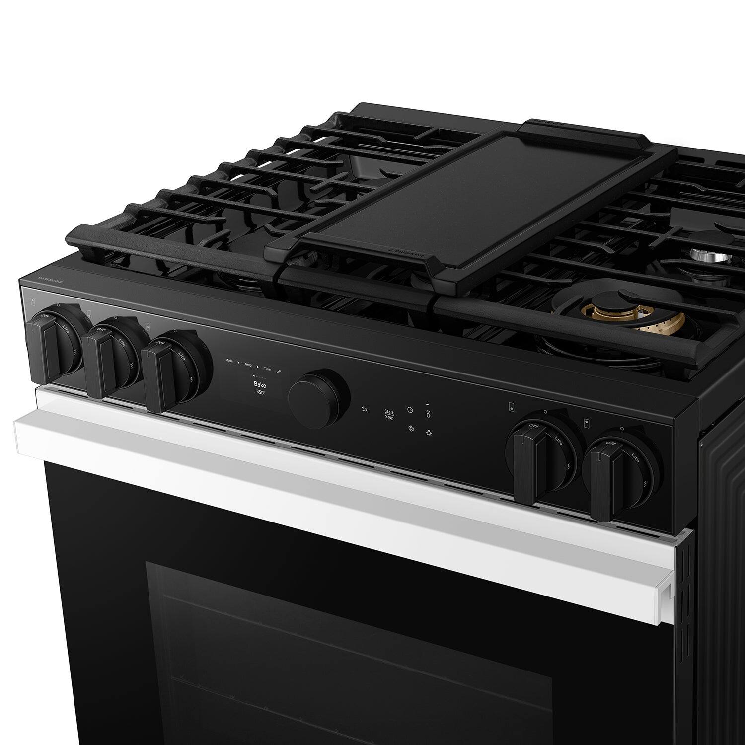 Samsung OPEN BOX Bespoke 6.0 Cu. Ft. Slide In Gas Range with Air Sous ...