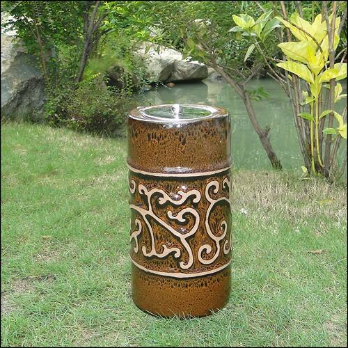 Best Buy: Smart Garden Etruscan Ceramic Fire Pot Chestnut Orange 215040 ...