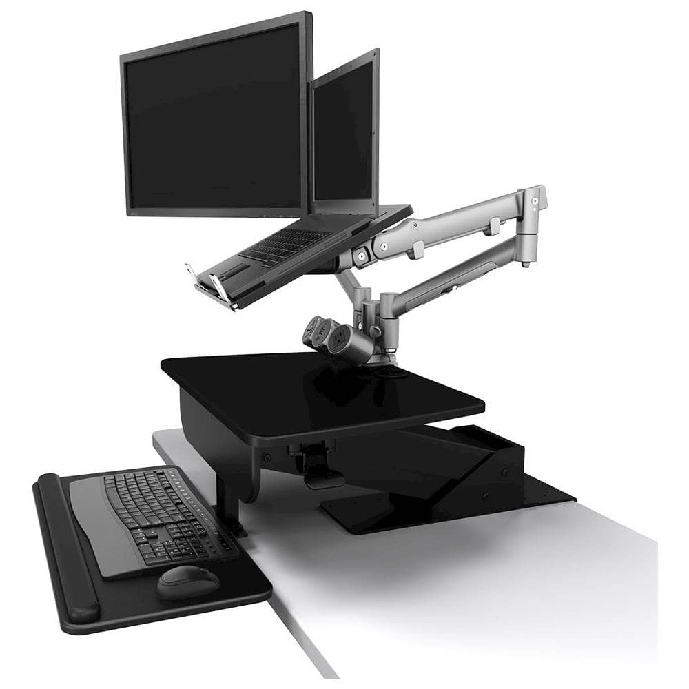 Customer Reviews: Atdec Sit-to-Stand Clamp Display Stand Black A-STSCB ...