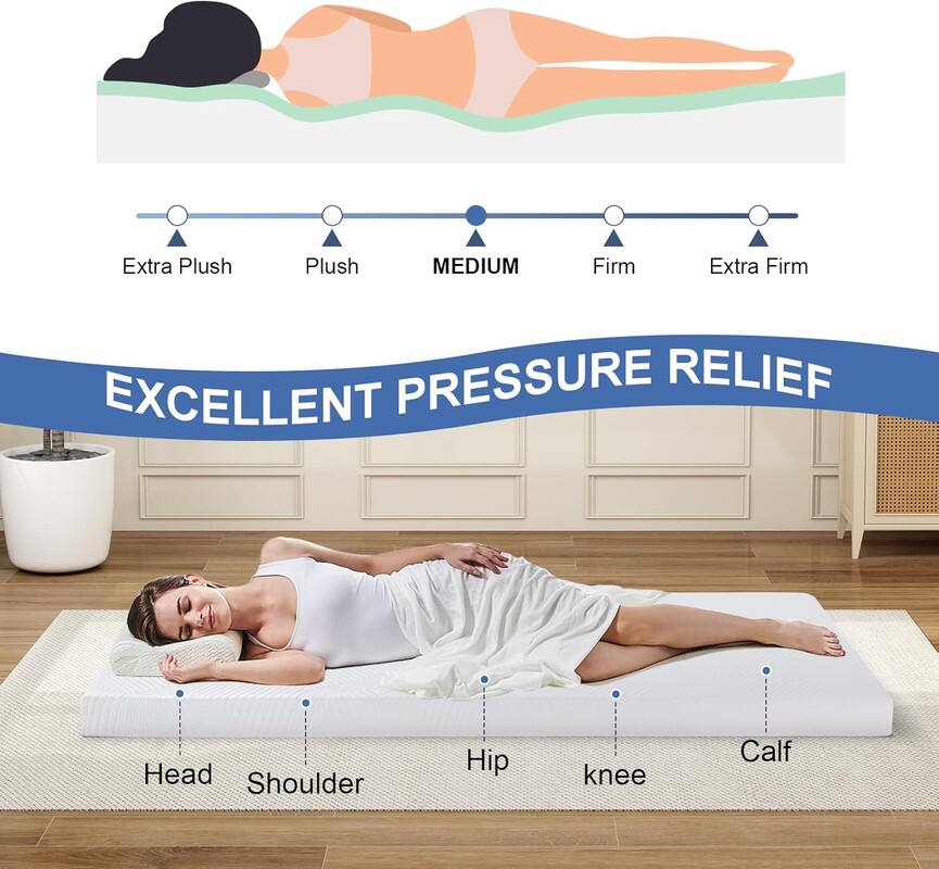 Dyonery 4 Inch Cool Gel Memory Foam Sofa Bed Mattress Replacement ...