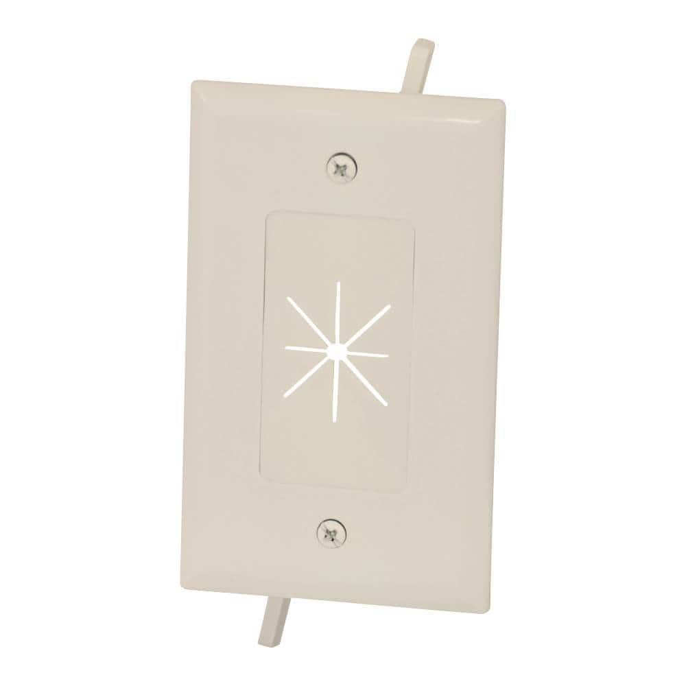 Best Buy: DataComm Electronics 1-Gang Cable Plate with Flexible Opening ...