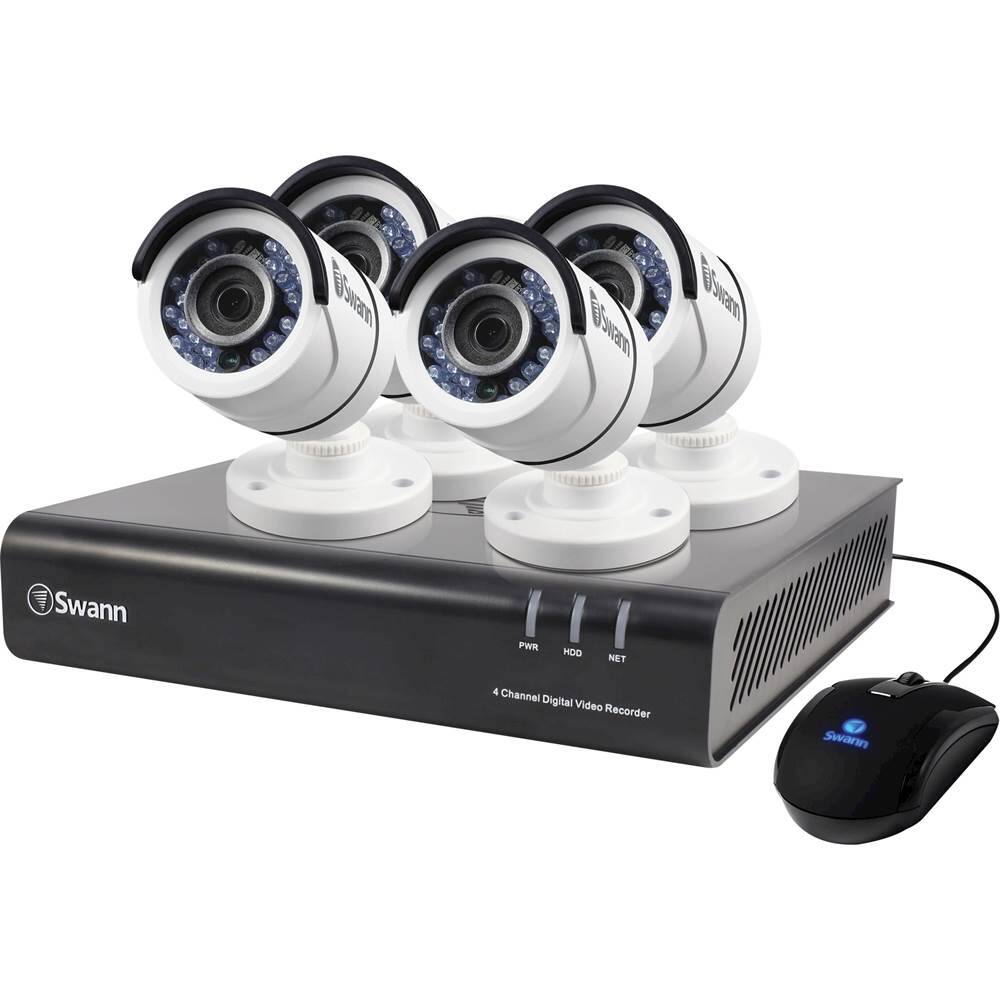 Best Buy: Swann 4-Channel, 4-Camera Outdoor Wired 500GB DVR ...