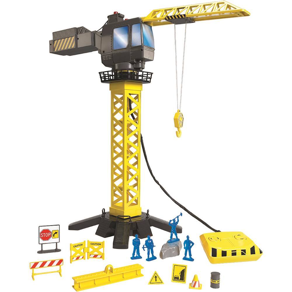 Discovery Kids Jumbo Motorized Construction Crane Set Black/Gray/Yellow ...