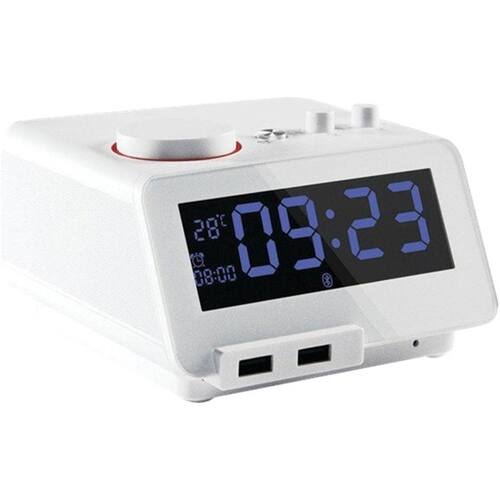 Best Buy: HomTime FM Alarm Clock Radio White 19308