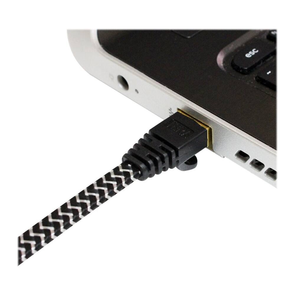 Best Buy: Tera Grand 49.9' RJ-45 CAT 7 Patch Cable Black/White CAT7-BKWH-50