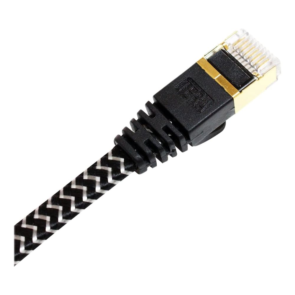 Best Buy: Tera Grand 49.9' RJ-45 CAT 7 Patch Cable Black/White CAT7-BKWH-50