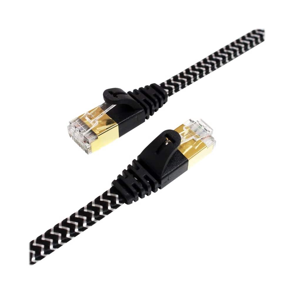Best Buy: Tera Grand 6' RJ-45 CAT 7 Patch Cable Black/White CAT7-BKWH-06