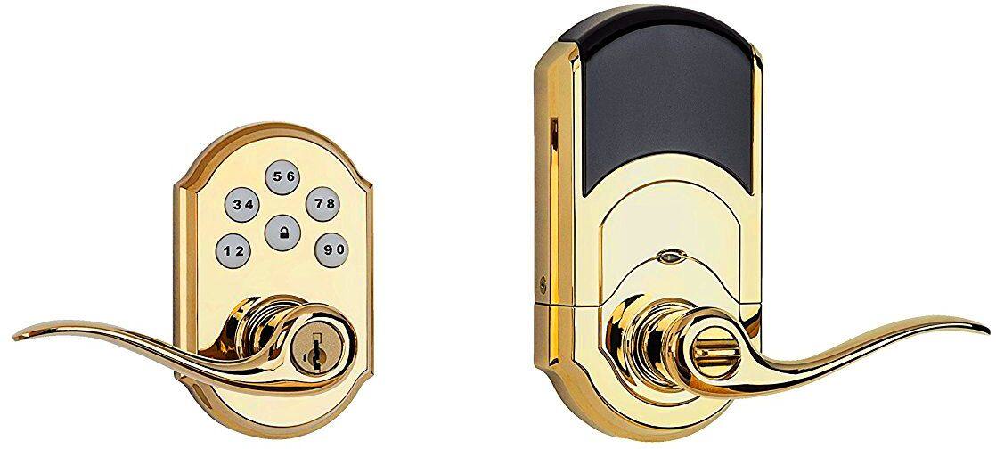 Best Buy: Kwikset SmartCode Lever Smart Lock Brass 99120