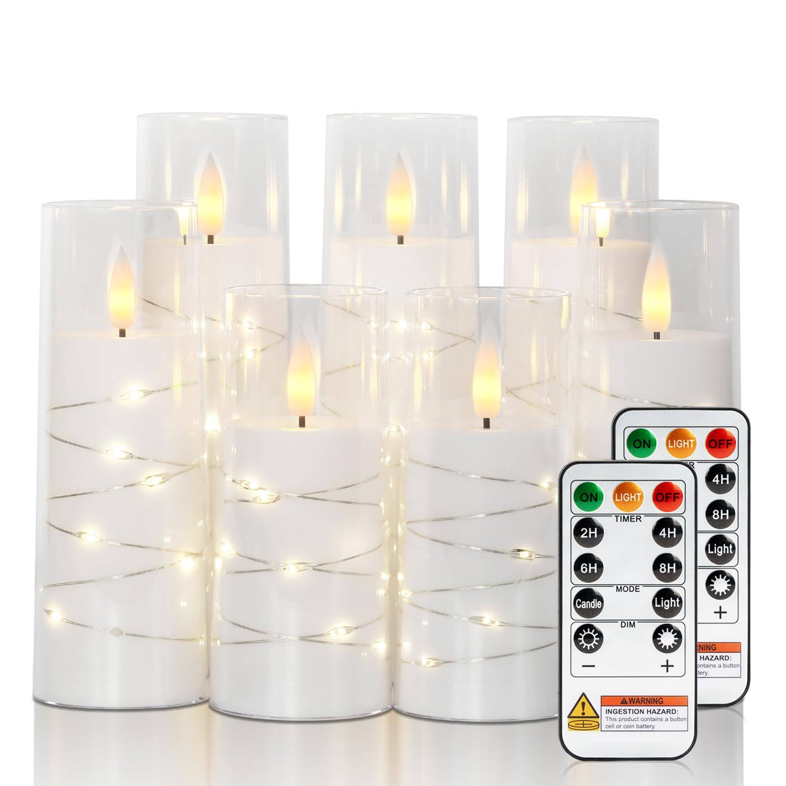 NICHOLAS KLEIN Candle With Remote Timer 9 Flickering Operated Led ...