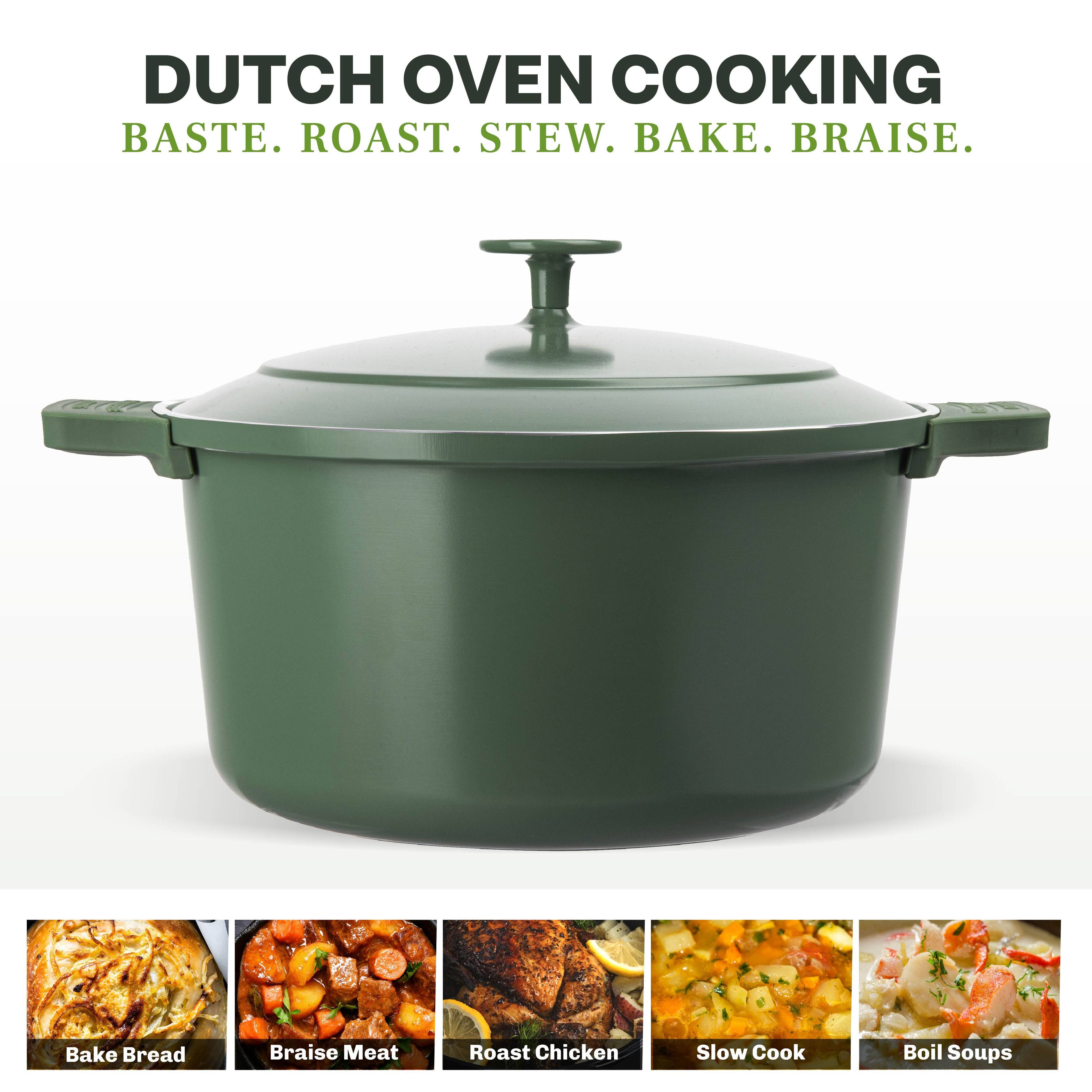 Gotham Steel 5 Quart Nonstick Lightweight Dutch Oven with Self Basting ...