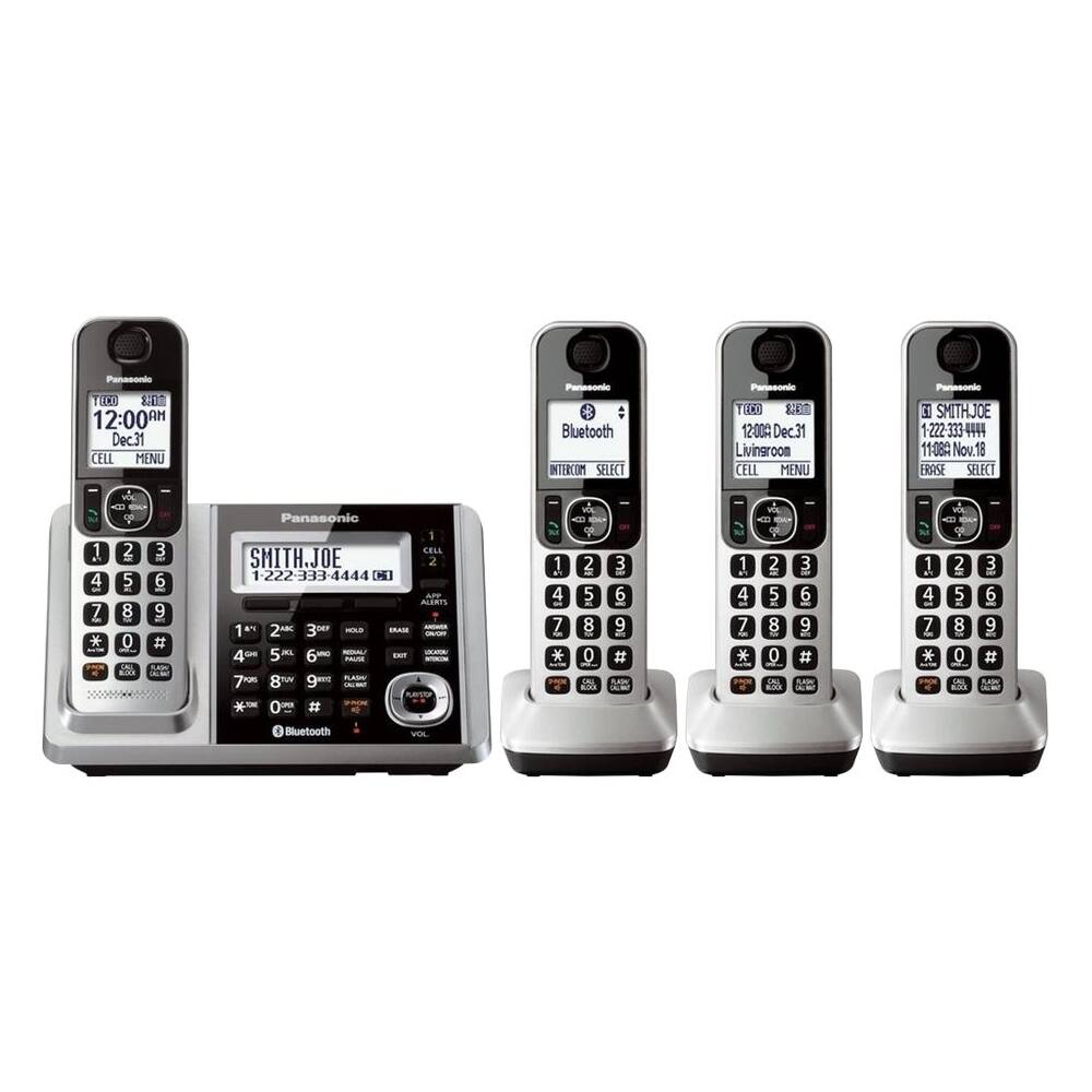 Best Buy: Panasonic KX-TGF374S DECT 6.0 Expandable Cordless Phone System with Digital Answering ...