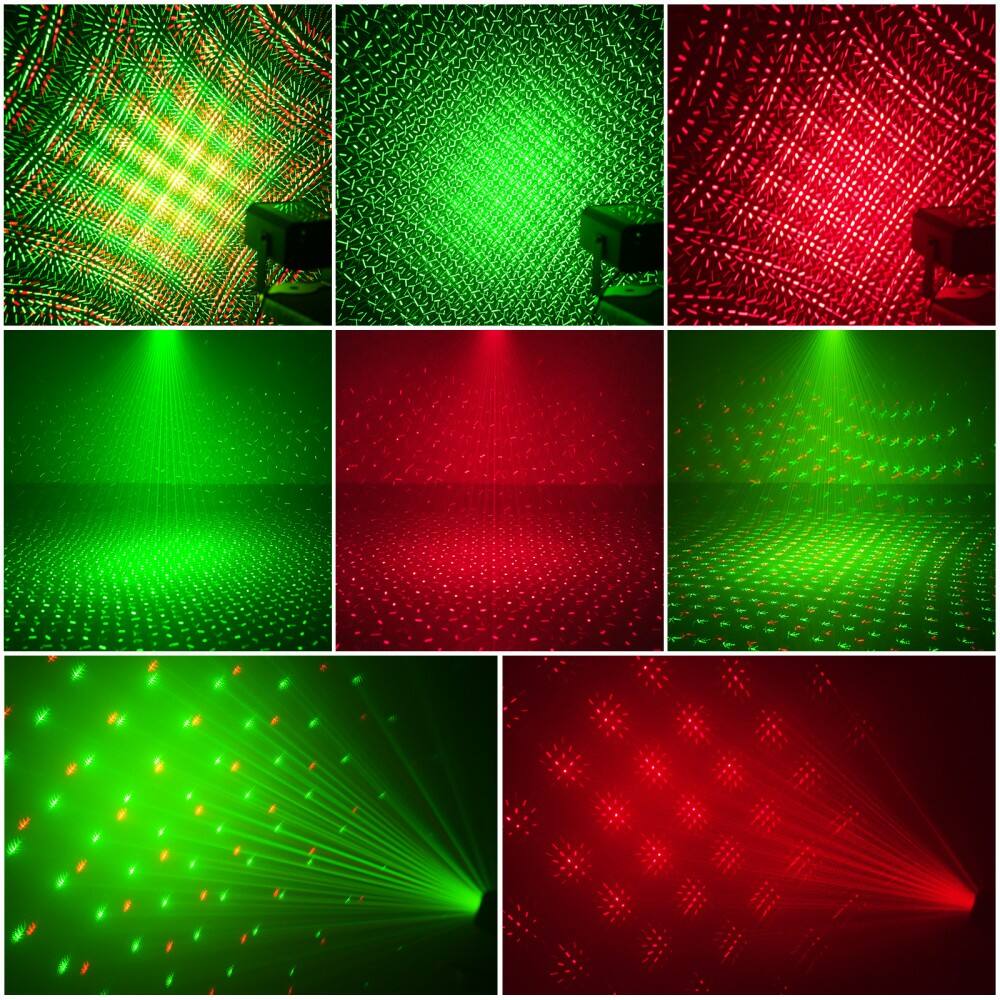 UKing Mini Laser Stage Light Projector Red & Green Disco KTV Light ...