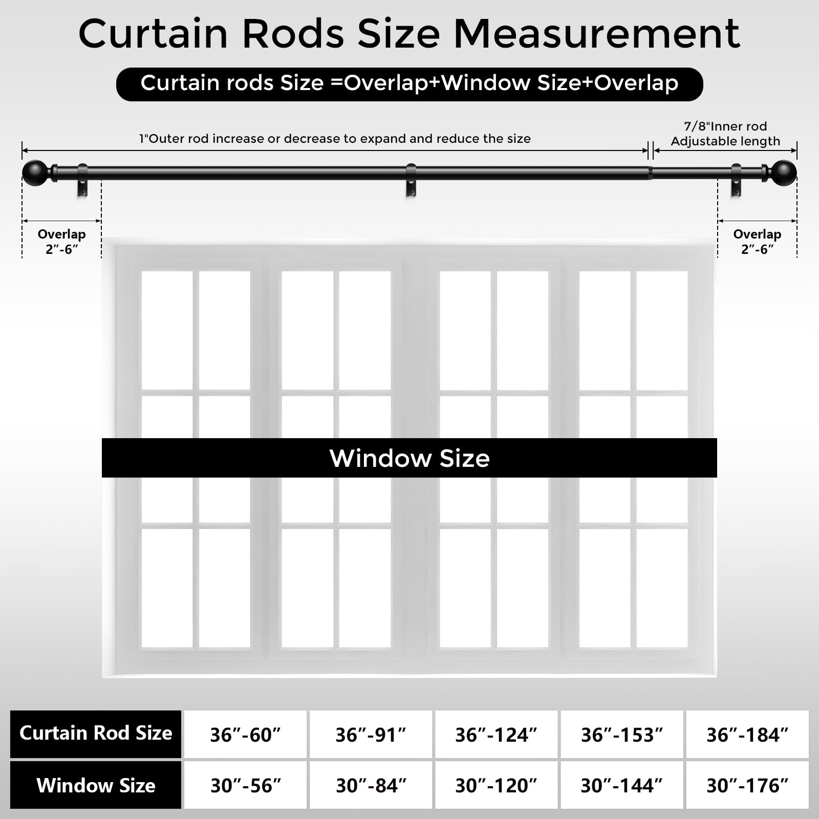 Skar Audio Curtain Rods For Windows To Decorative Window Adjustable ...