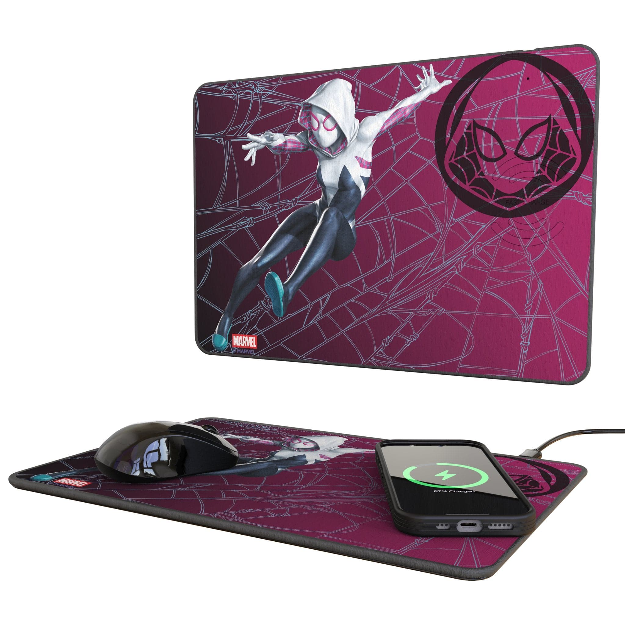 Keyscaper - Marvel MechLine 15-Watt Wireless Charger and - Spider-Gwen ...