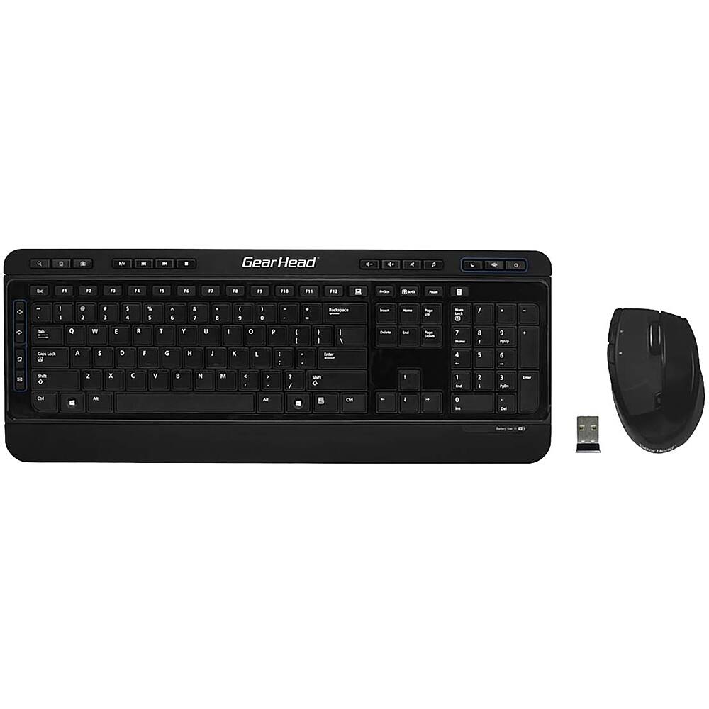 Gear Head Wireless Media Pro II Keyboard and Optical Mouse Black ...