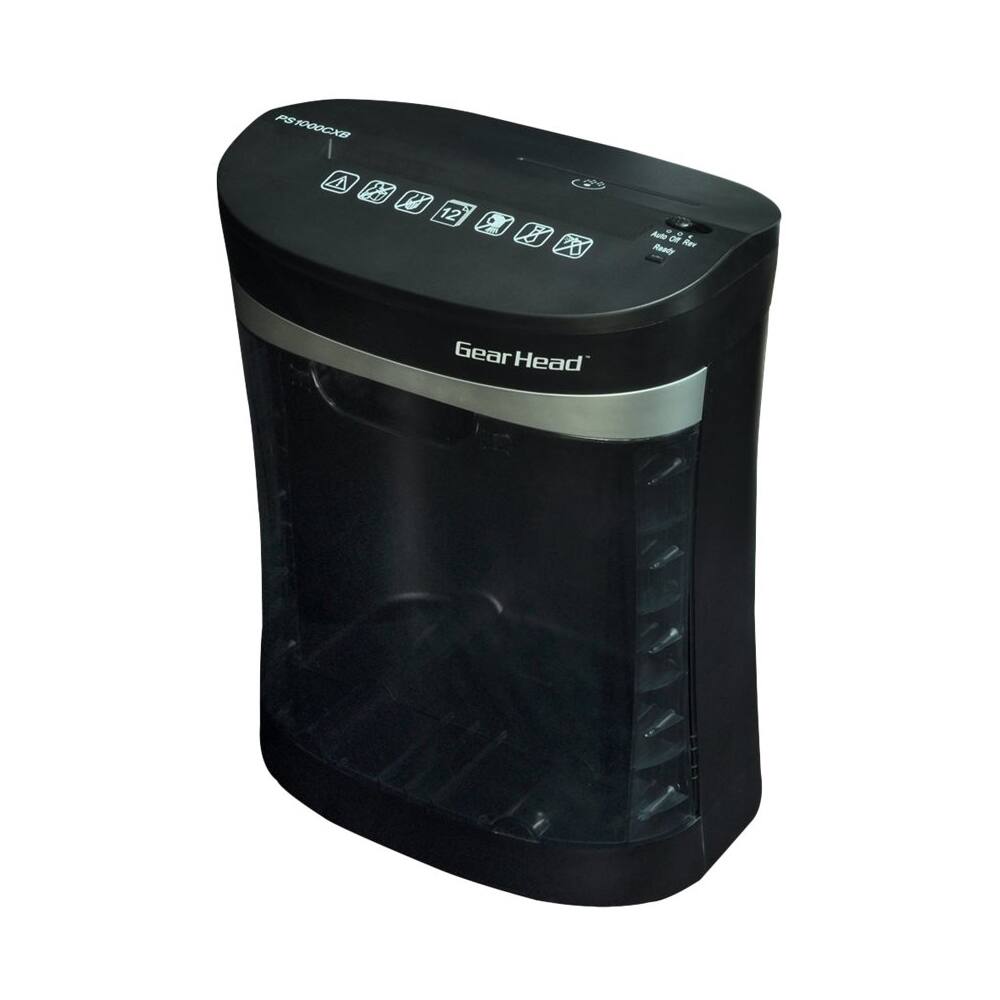 Best Buy: Gear Head Crosscut CDs/paper/DVDs Shredder Black/silver PS1000CXB