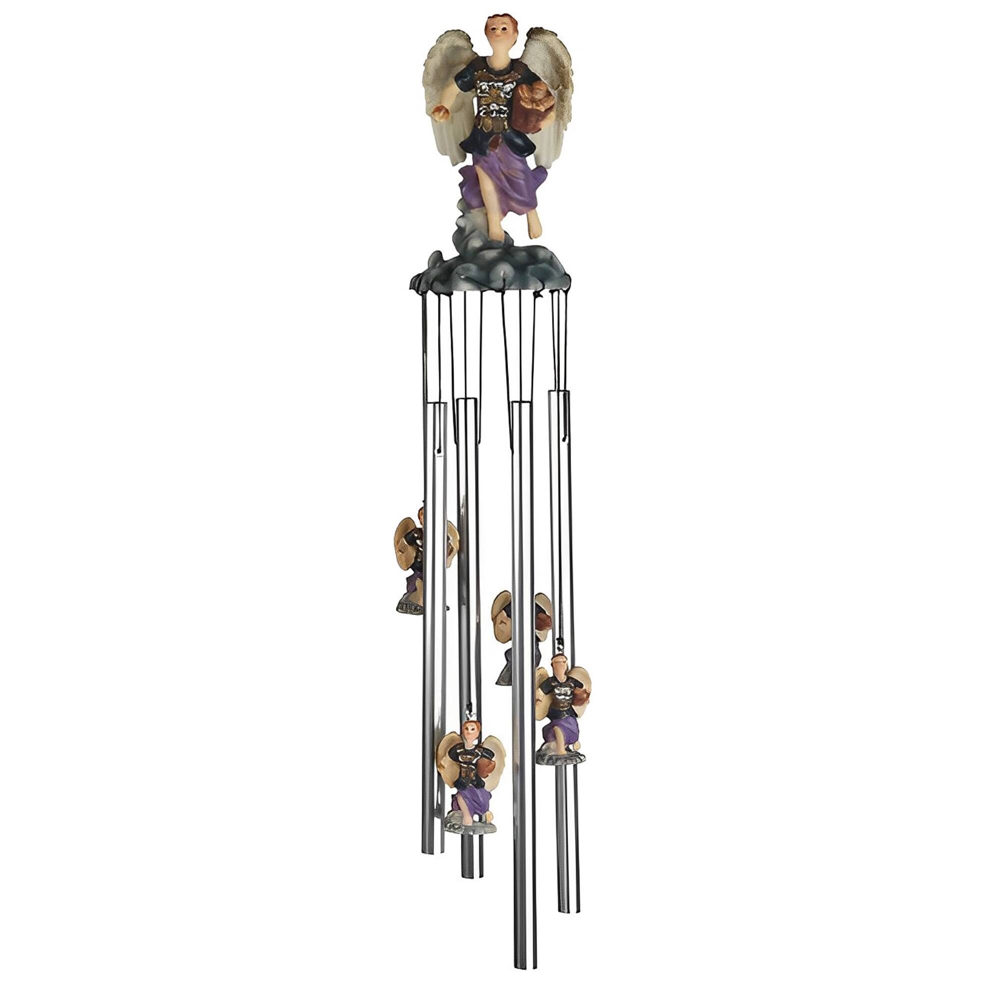 FC Design 23" Long Archangel Barachiel Round Top Wind Chime Outdoor ...